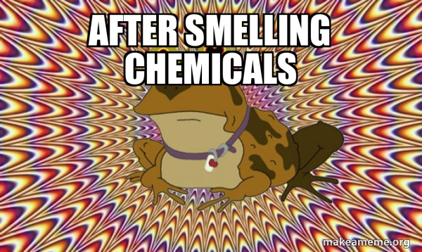 After smelling chemicals - Hypnotoad Meme Generator
