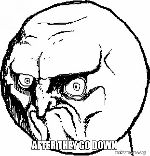 After they go down - No Rage Face Meme Generator