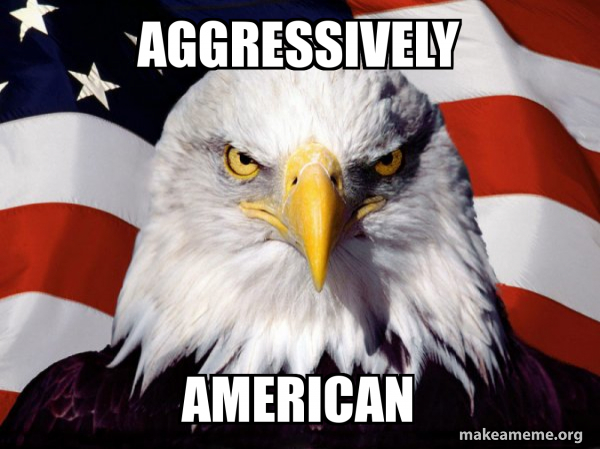 Aggressively American - American Pride Eagle Meme Generator