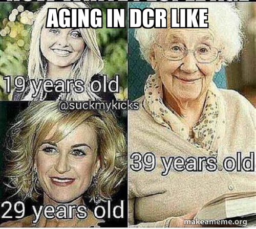 Aging in DCR like Meme Generator