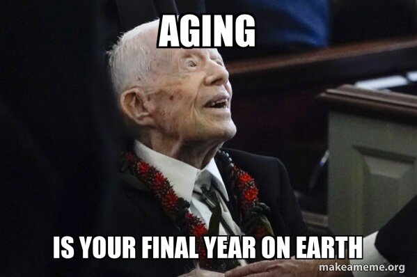Aging Is your final year on earth Meme Generator