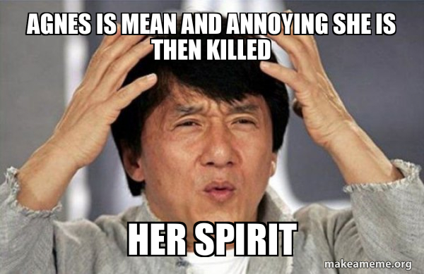 agnes is mean and annoying she is then killed her spirit - Jackie Chan ...