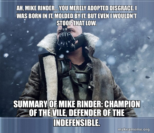 Ah, Mike Rinder... You merely adopted disgrace. I was born in it ...