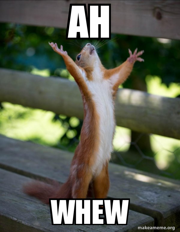 Ah Whew - Happy Squirrel Meme Generator