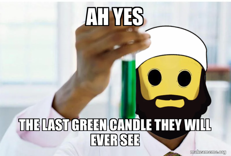 Ah yes The last green candle they will ever see Meme Generator