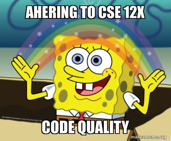 Ahering to Cse 12x Code Quality - Rainbow SpongeBob Meme Generator