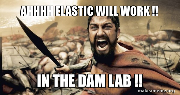 Ahhhh Elastic will Work !! In the dam Lab !! - The 300 Meme Generator