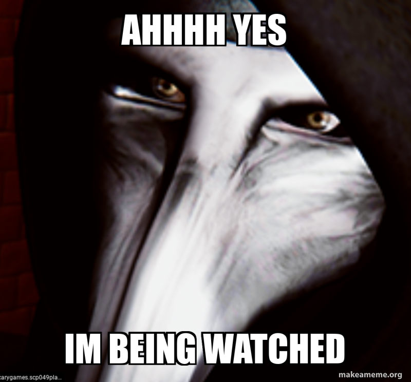 Ahhhh yes im being watched Meme Generator