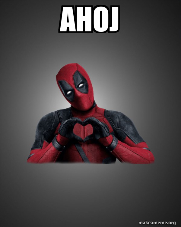 ahoj - Deadpool Heart Hands Meme Generator