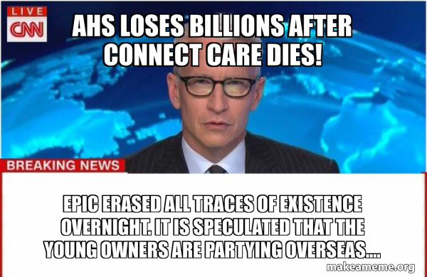 AHS Loses Billions After Connect Care dies! Epic erased all traces of ...