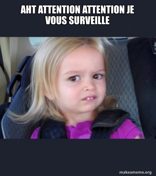 AHT attention attention je vous surveille - Side-Eyes Chloe Meme Generator