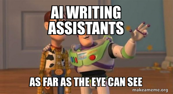 AI Writing Assistants As Far as the eye can see - Buzz and Woody (Toy ...