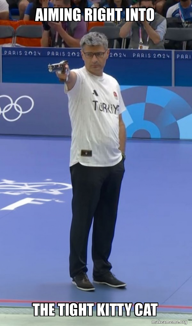 aiming right into the tight kitty cat - Yusuf Dikec Meme Generator