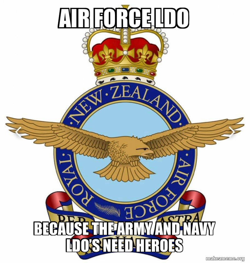 Air Force LDO Because the army and navy ldo’s need heroes Meme Generator
