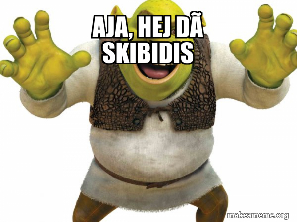 Aja, HEJ DÅ SKIBIDIS - Shrek Meme Generator