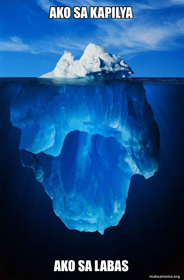 Ako sa kapilya Ako sa labas - Iceberg Meme Generator