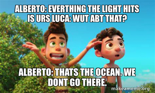 Alberto: Everthing the light hits is urs Luca: wut abt that? ALberto ...
