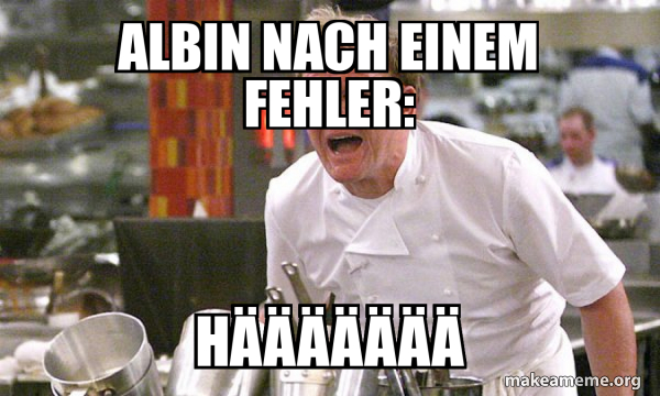 Albin nach einem Fehler: Häääääää - Gordon Ramsay Hell's Kitchen Meme ...