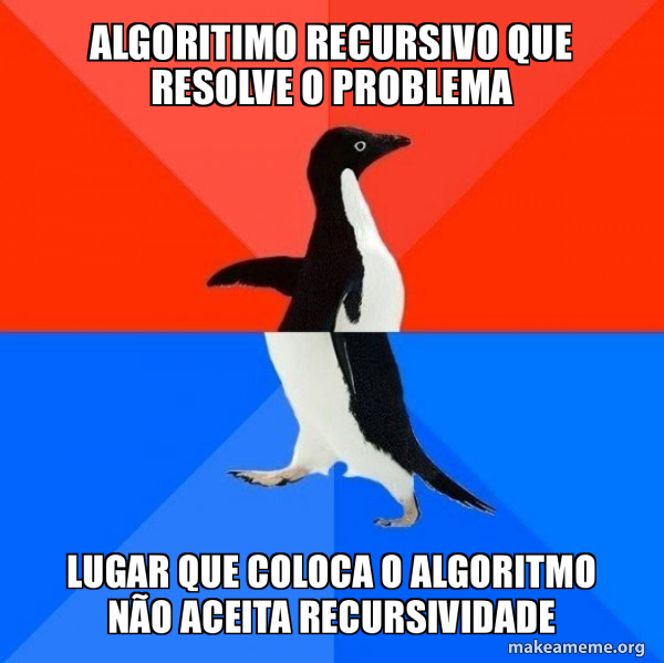 Algoritimo recursivo que resolve o problema Lugar que coloca o ...