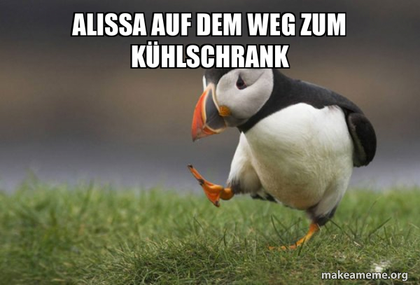 Alissa auf dem Weg zum KÃ¼hlschrank - Unpopular Opinion Puffin Meme ...