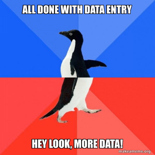 all done with data entry hey look, more data! - Socially Awkward ...