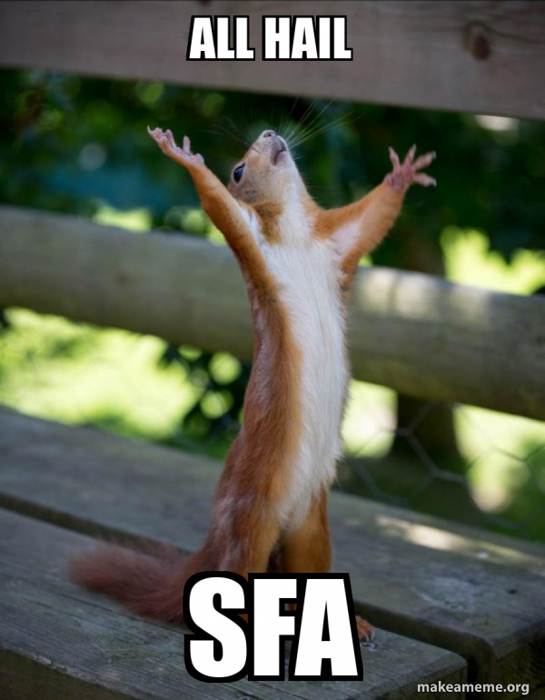 All hail SFA - Happy Squirrel Meme Generator