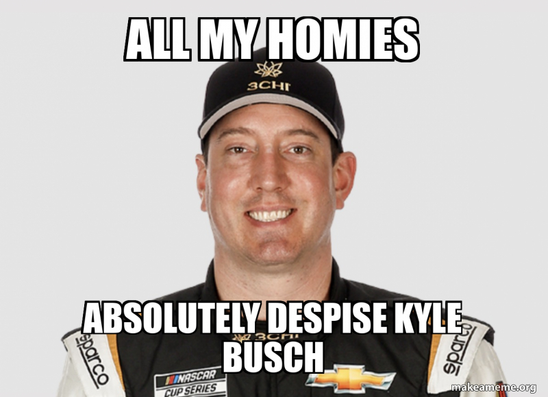all my homies absolutely despise kyle busch Meme Generator