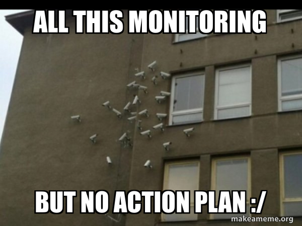All this monitoring but no action plan :/ - Paranoia meme Meme Generator