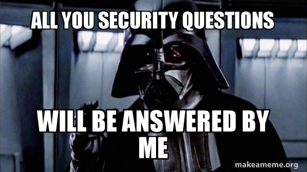 All you security questions Will be answered by ME - Darth Vader - Choke ...