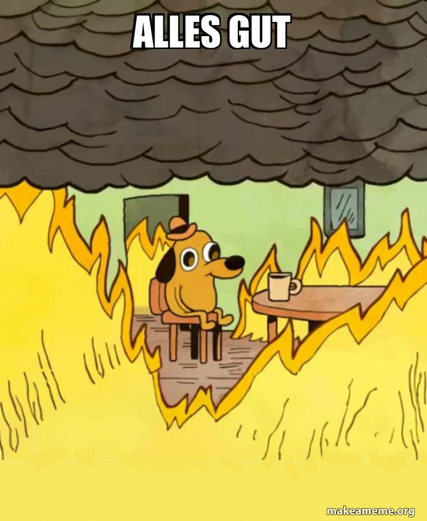 alles gut - This Is Fine Meme Generator