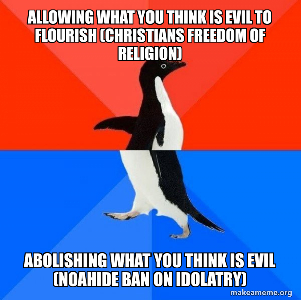 Allowing what you think is evil to flourish (Christians Freedom of ...