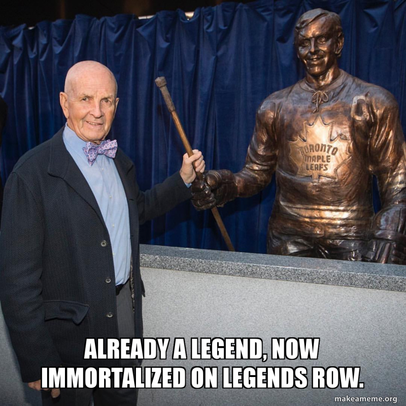 Already a legend, now immortalized on Legends Row. Meme Generator
