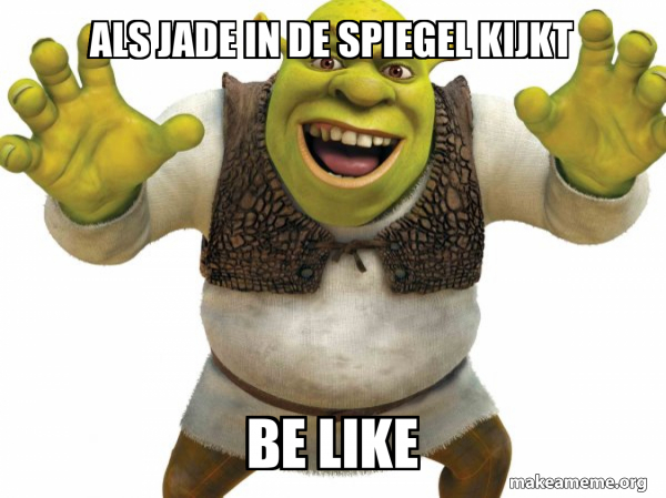 Als Jade in de spiegel kijkt Be like - Shrek Meme Generator