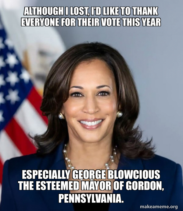 Although I lost, I’d like to thank everyone for their vote this year ...