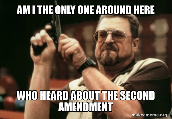 Am I the only one around here Who heard about the second amendment - Am ...