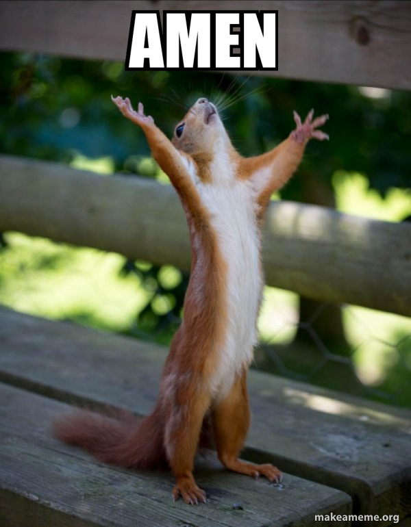 AMEN - Happy Squirrel Meme Generator