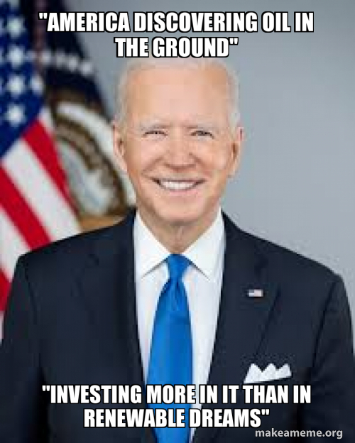 "America discovering oil in the ground" "Investing more in it than in ...