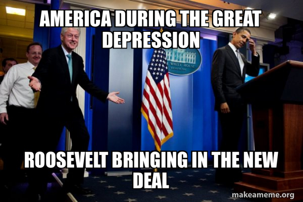 America during the great depression Roosevelt bringing in the new deal ...