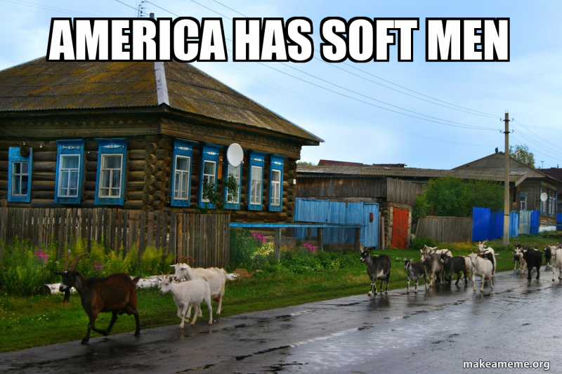 AMERICA HAS SOFT MEN Meme Generator