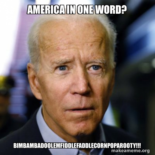 America in one word? Bimbambadoolemfiddlefaddlecornpoparooty!!! Meme ...