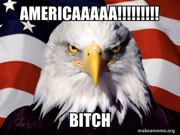 Americaaaaa!!!!!!!!! Bitch - American Pride Eagle Meme Generator