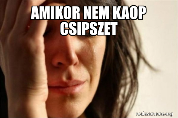 amikor nem kaop csipszet - First World Problems Meme Generator