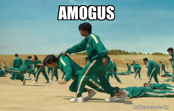 amogus - Squid Game Ali Holding Seong Meme Generator