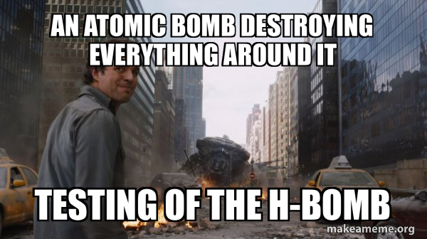 An Atomic Bomb destroying everything around it Testing of the H-Bomb ...
