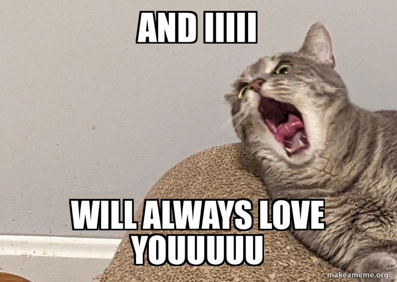 AND Iiiii Will always love youuuuu Meme Generator