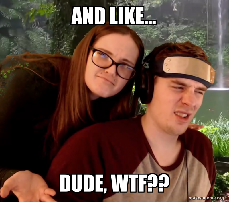 and like... dude, wtf?? Meme Generator