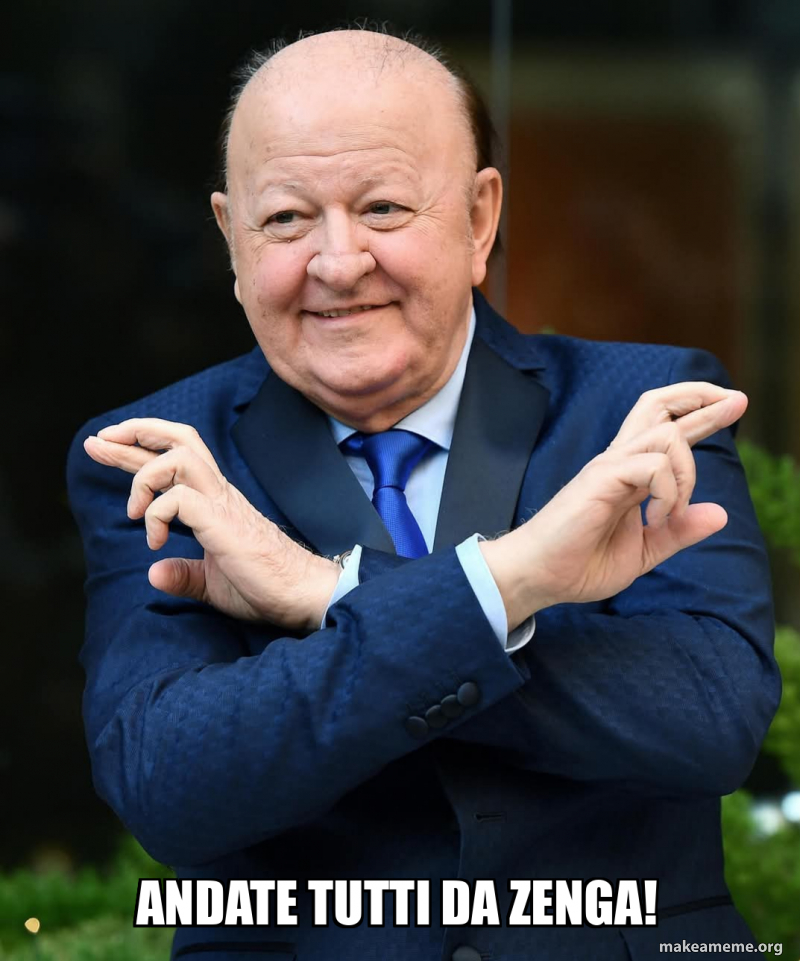 Andate tutti da ZENGA! Meme Generator