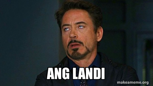 Ang landi - Tony Stark Eye Roll Meme Generator