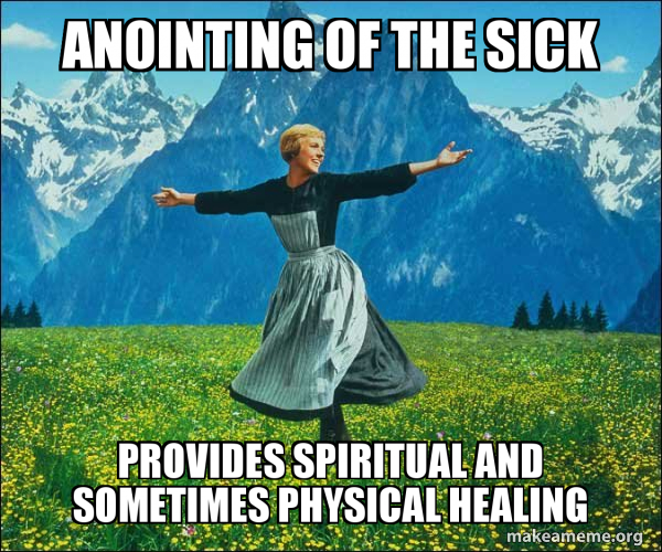 anointing of the sick provides spiritual and sometimes physical healing ...
