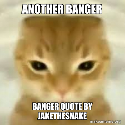 ANOTHER BANGER BANGER QUOTE BY JAKETHESNAKE - ANOTHERBANGERBRO Meme Generator